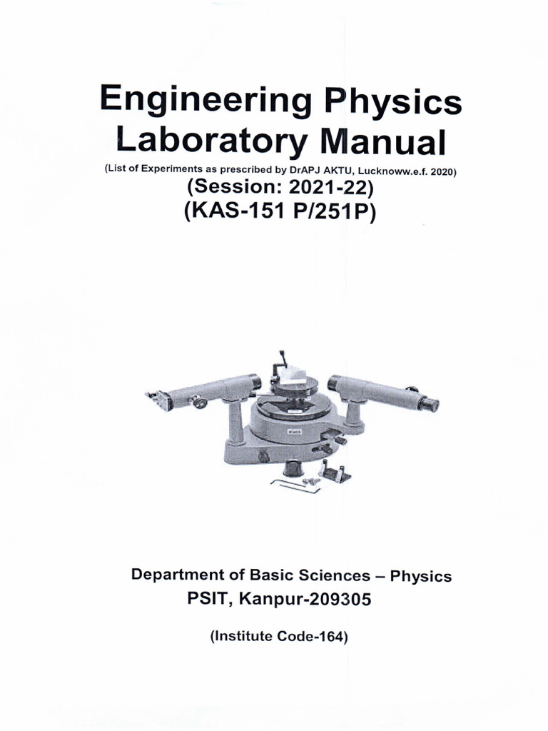Eng Phy Lab Manual | PDF