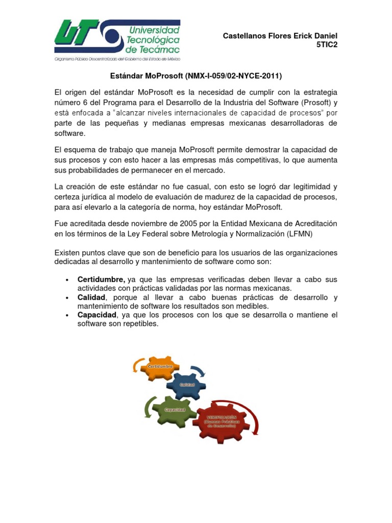 Estándar MoProsoft | PDF | Negocios | Finanzas y dinero