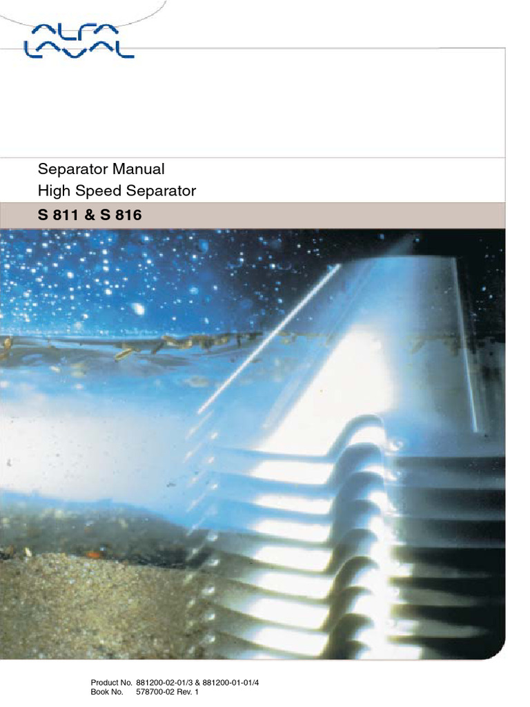 Alfa Laval S 811 & S 816 Separator Manual | PDF | Belt (Mechanical ...