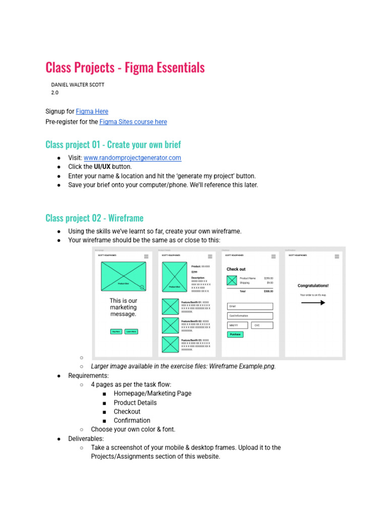 Class Projects - Figma Essentials 2.0 | PDF | Icon (Computing) | Software
