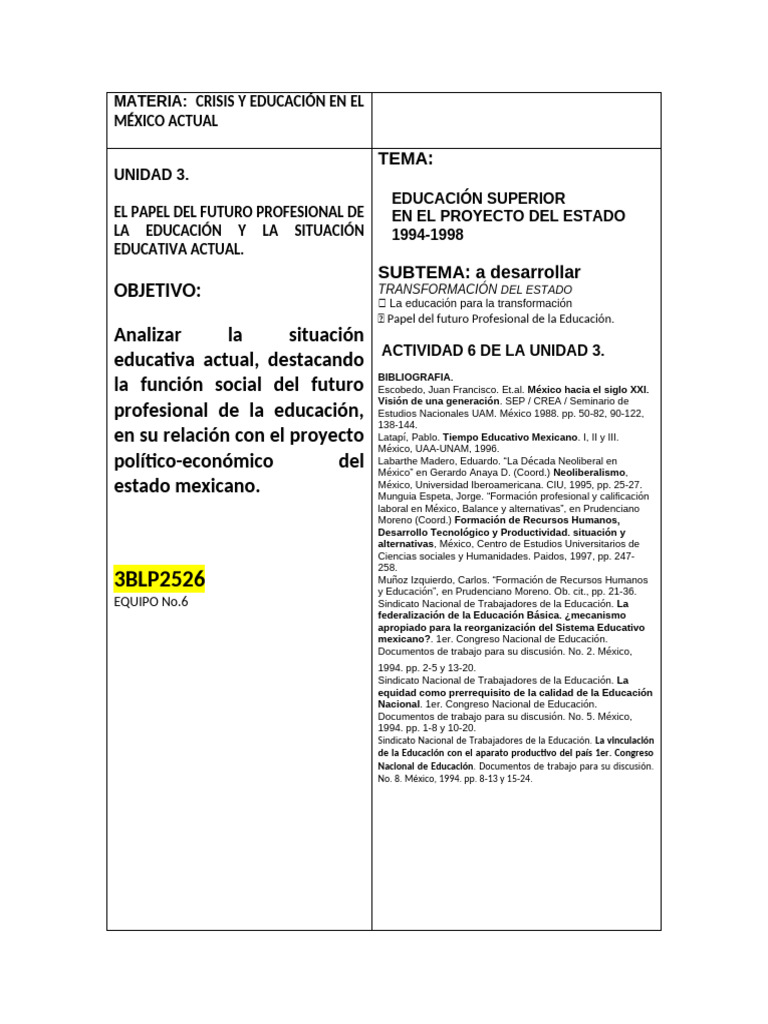Act. 6 U-3 | PDF | México