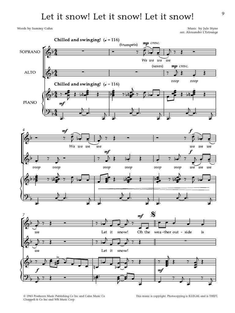 Let It Snow! Music Arrangement | PDF | Songs