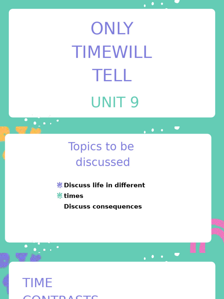 Past Simple Tense Presentation in Green Purple Cute Style | PDF ...