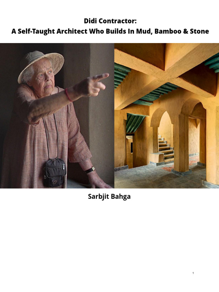 Didi Contractor A Self Taught Architect | PDF | Nature