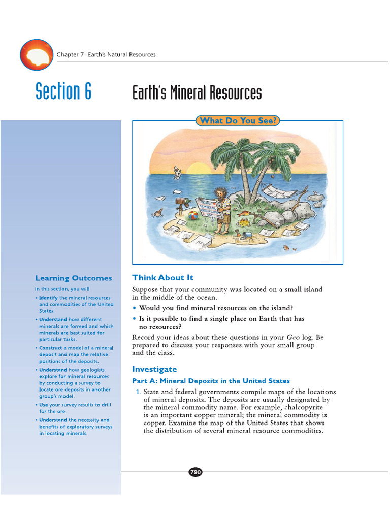 Minerals Ores - 1 L.O.8 Earth Comm | PDF