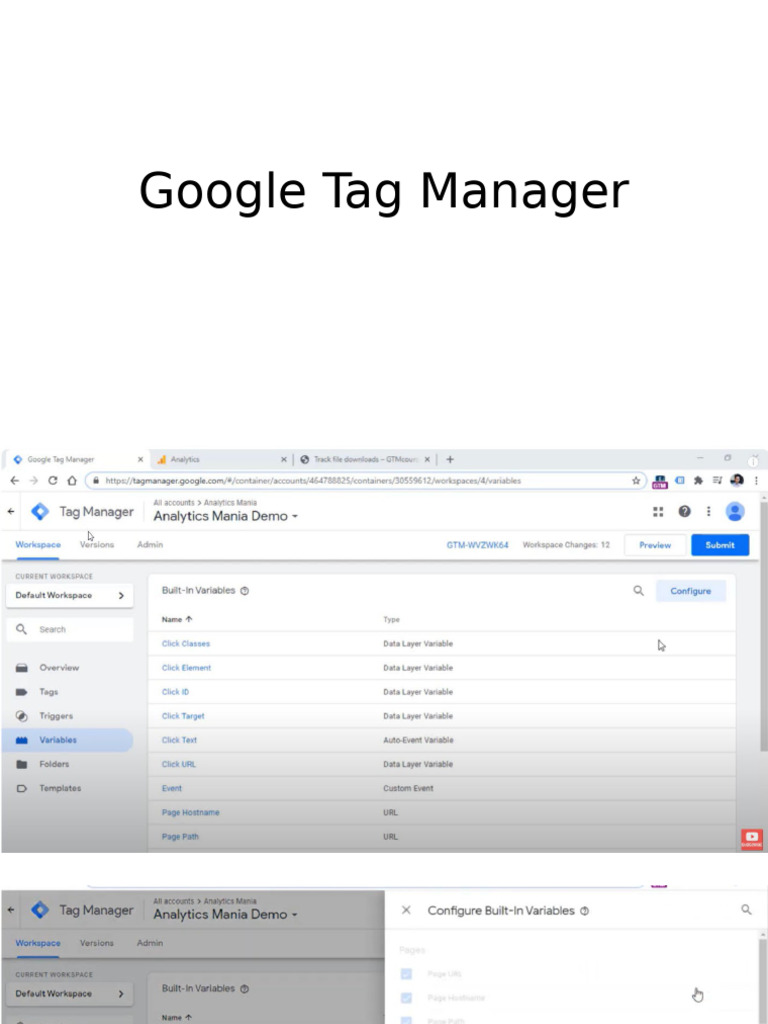 Google Tag Manager | PDF