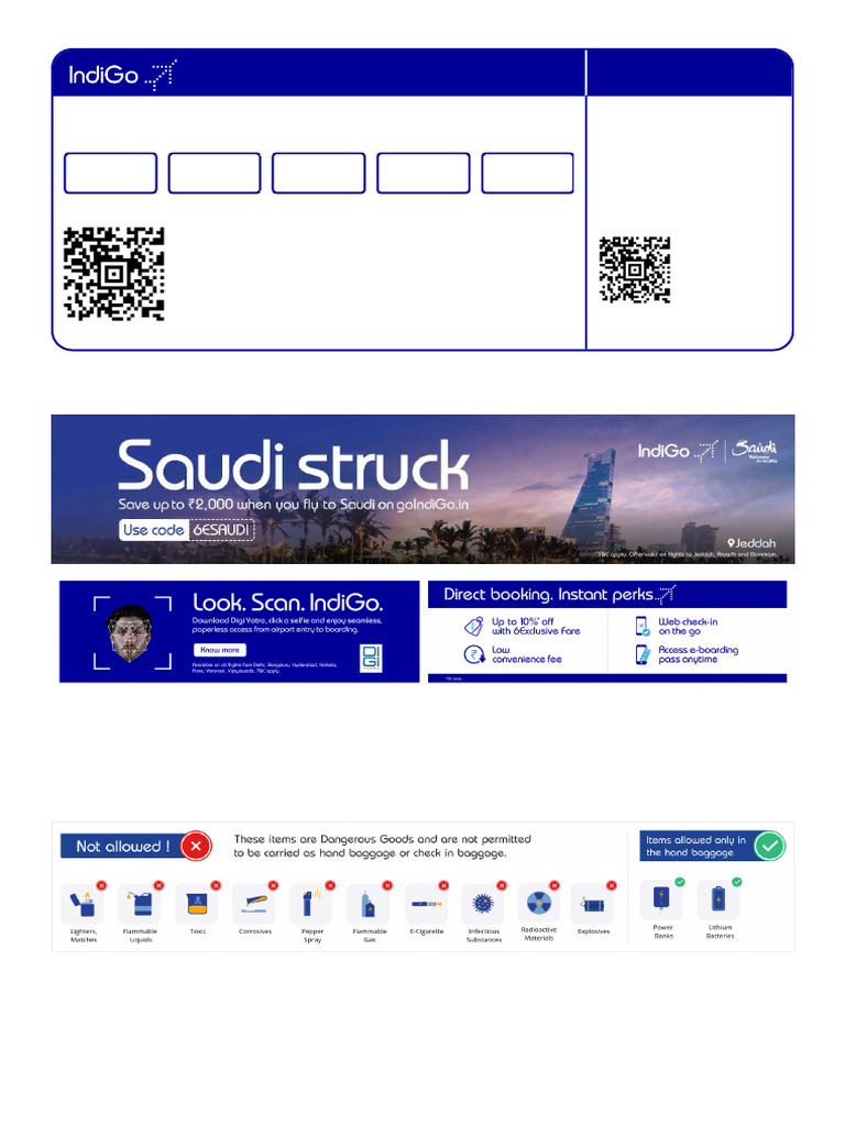 Web Check-in Boarding Pass Details | PDF