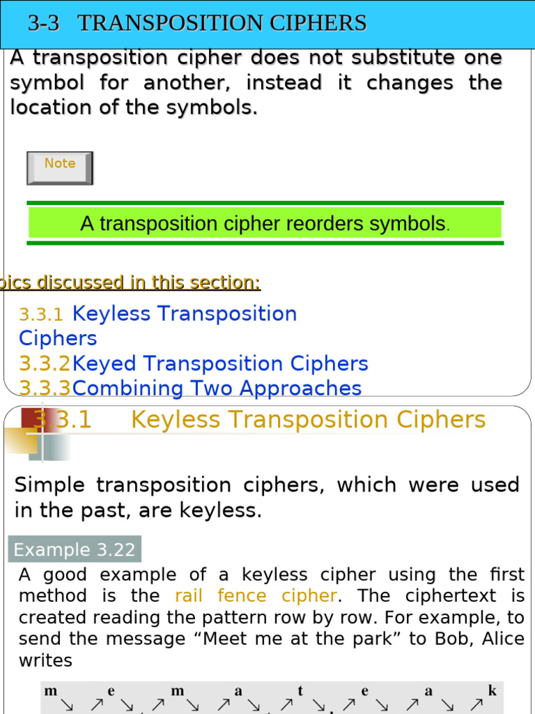 Traditional Transposition Ciphers | PDF | Cipher | Cryptography
