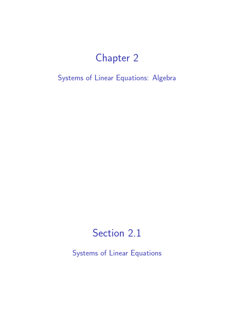 Lec 3 System+of+Linear+Equations | PDF | System Of Linear Equations ...