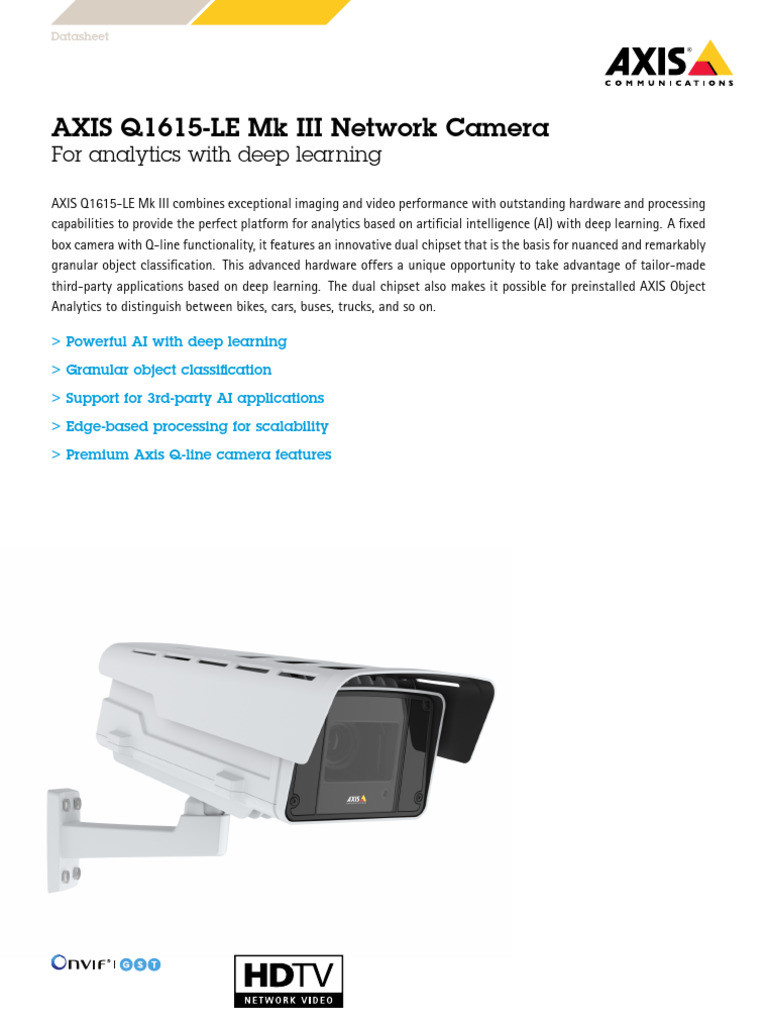 Datasheet Axis q1615 Le MK III Network Camera en US 358244 | PDF ...