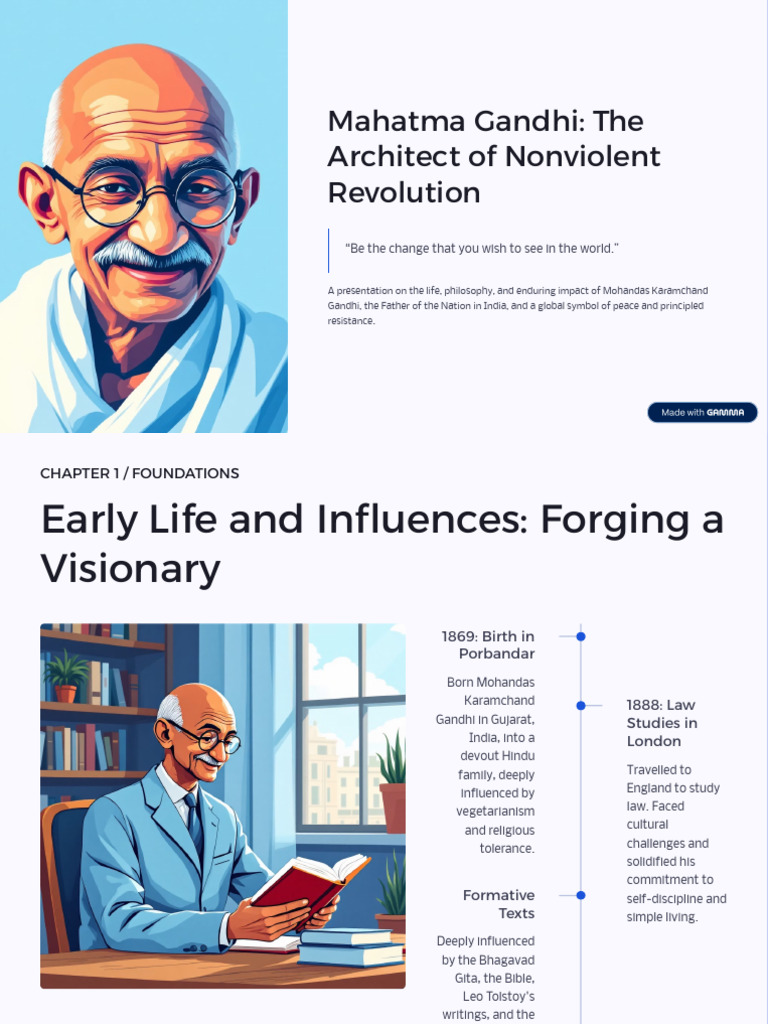 Mahatma Gandhi The Architect of Nonviolent Revolution | PDF ...