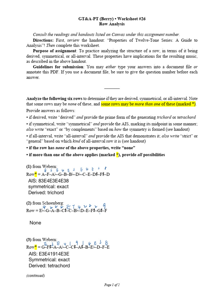GT&A PT Worksheet 26 | PDF