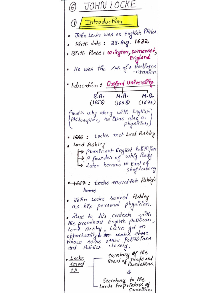 John Locke Notes | PDF