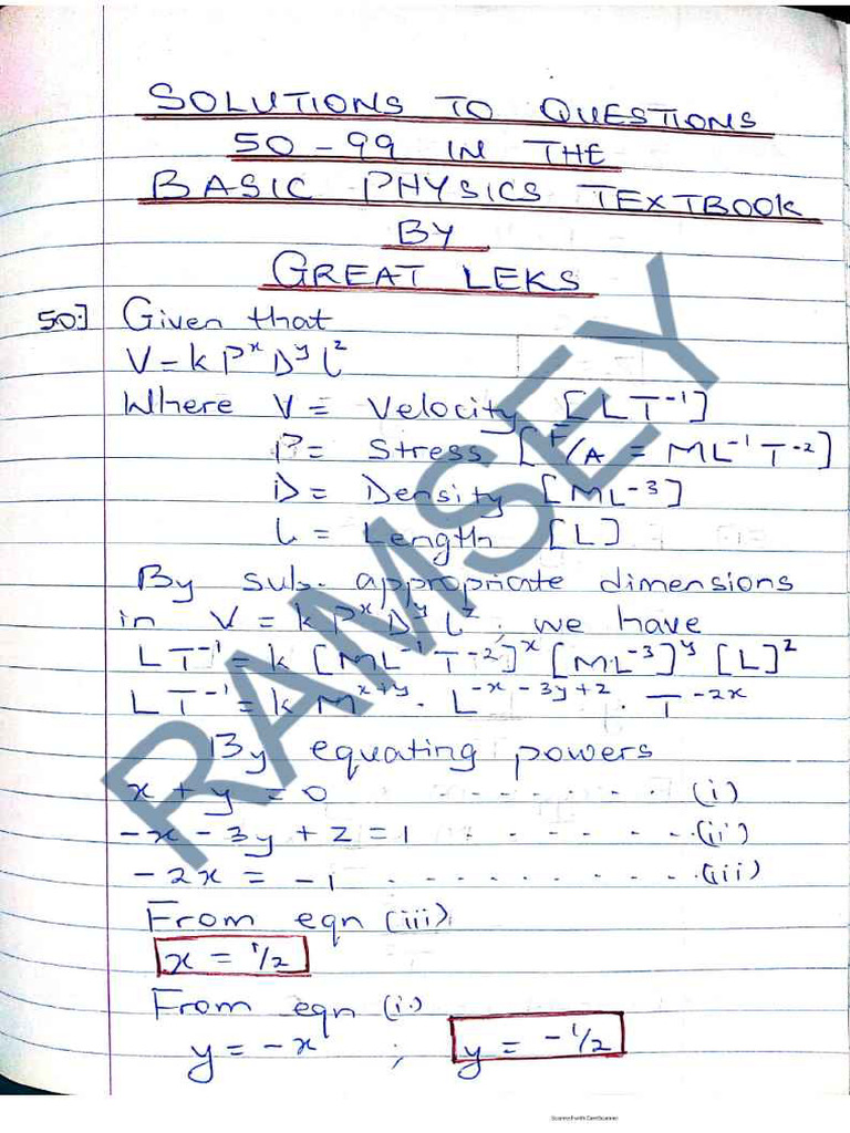 PHY 101 Solutions 50 - 99 of Basic Physics_watermark_11zon | PDF