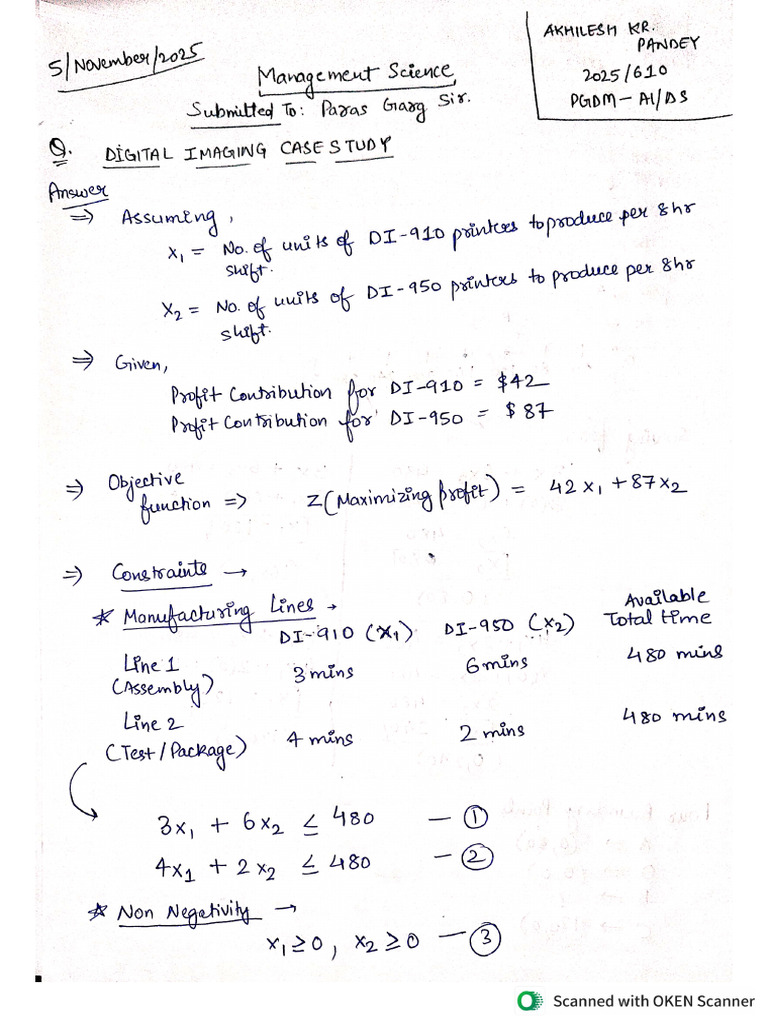 MS Assignment 610 G | PDF