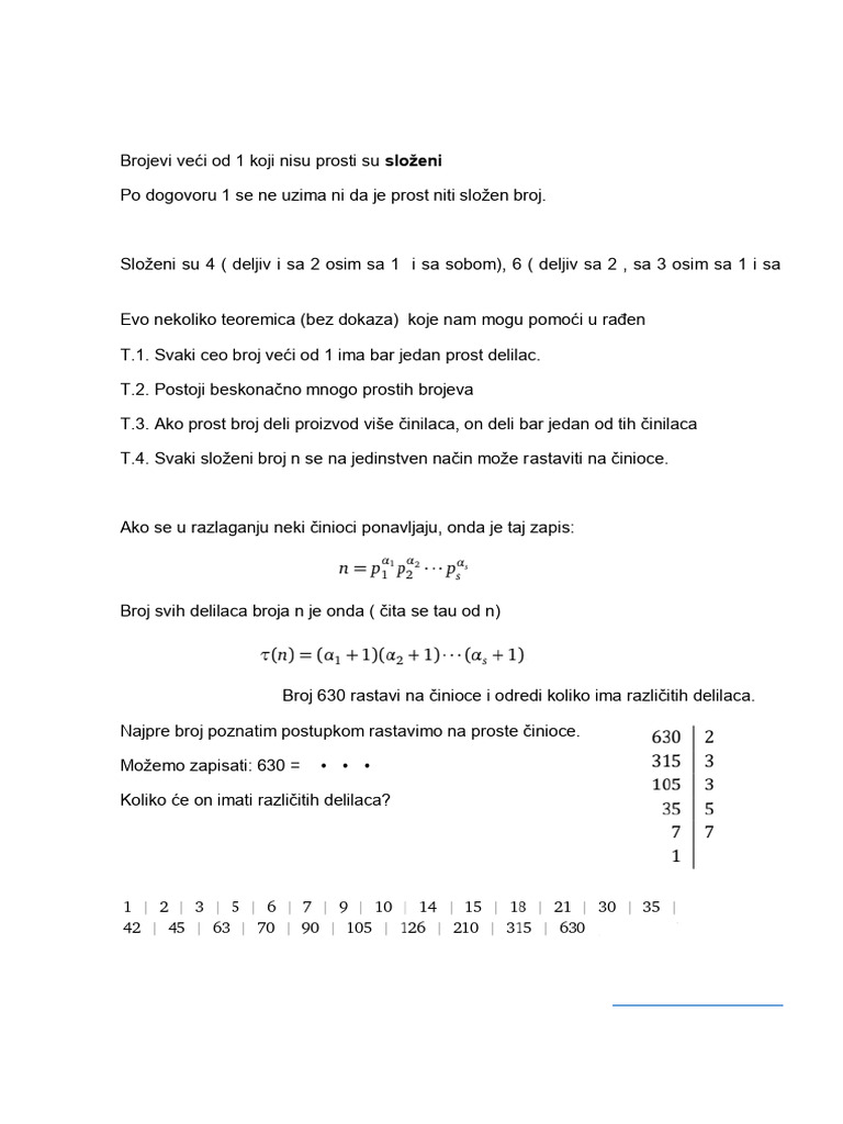 2025 09 30 Prosti Brojevi | PDF