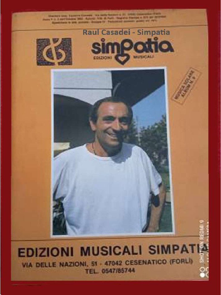 Raul Casadei - Simpatia | PDF