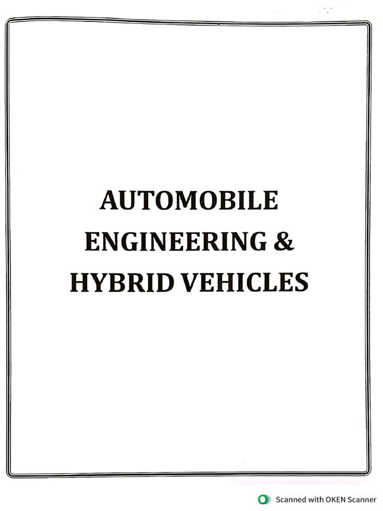 Automobile Engineering | PDF
