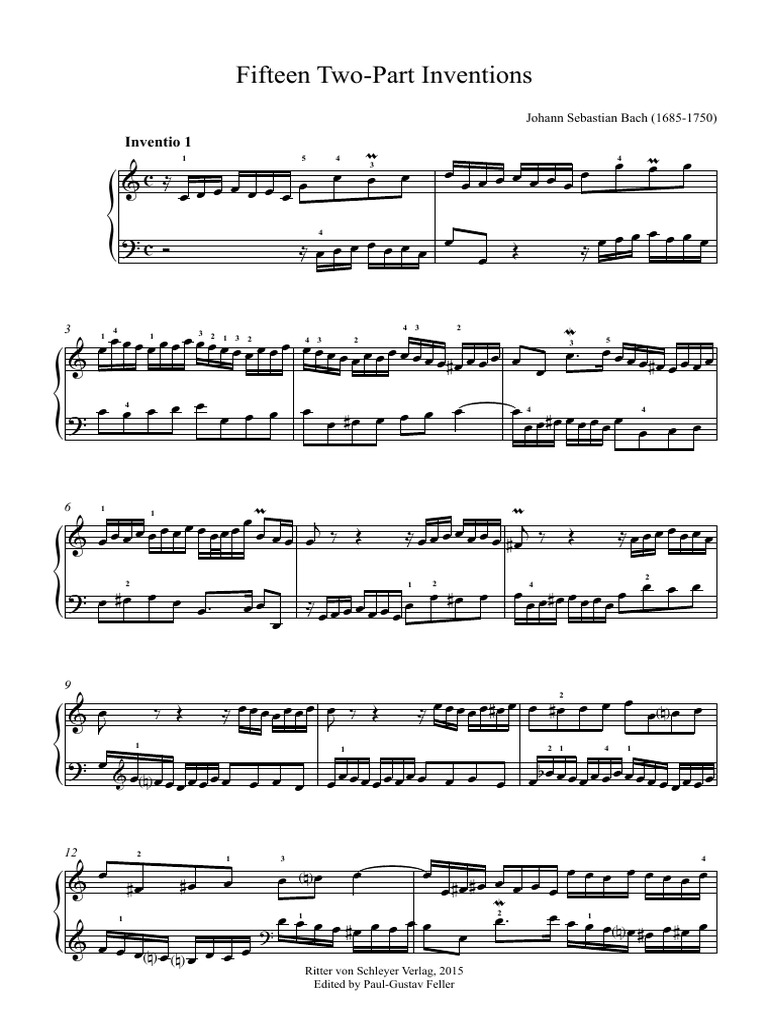 IMSLP405117-PMLP03267-Bach, J. S.; 15 Two-part Inventions | PDF