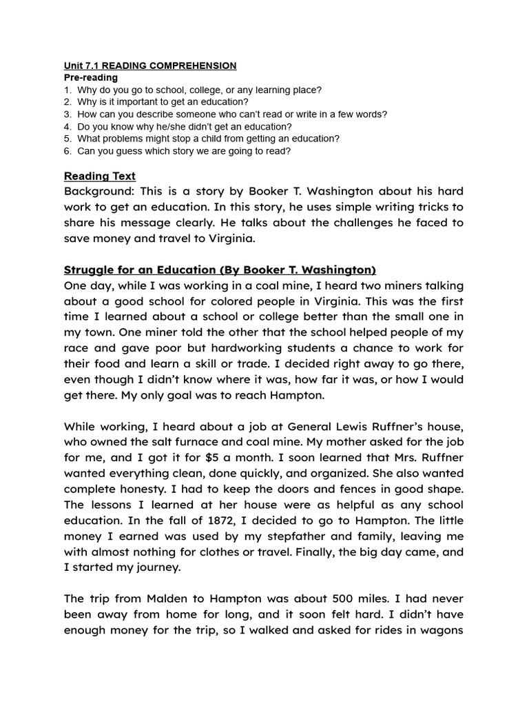 XI ENGLISH UNIT 7 | PDF