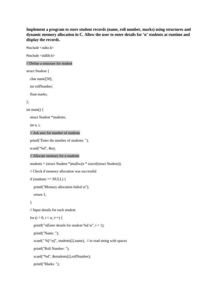 Exp2 Structure DMA-1 | PDF