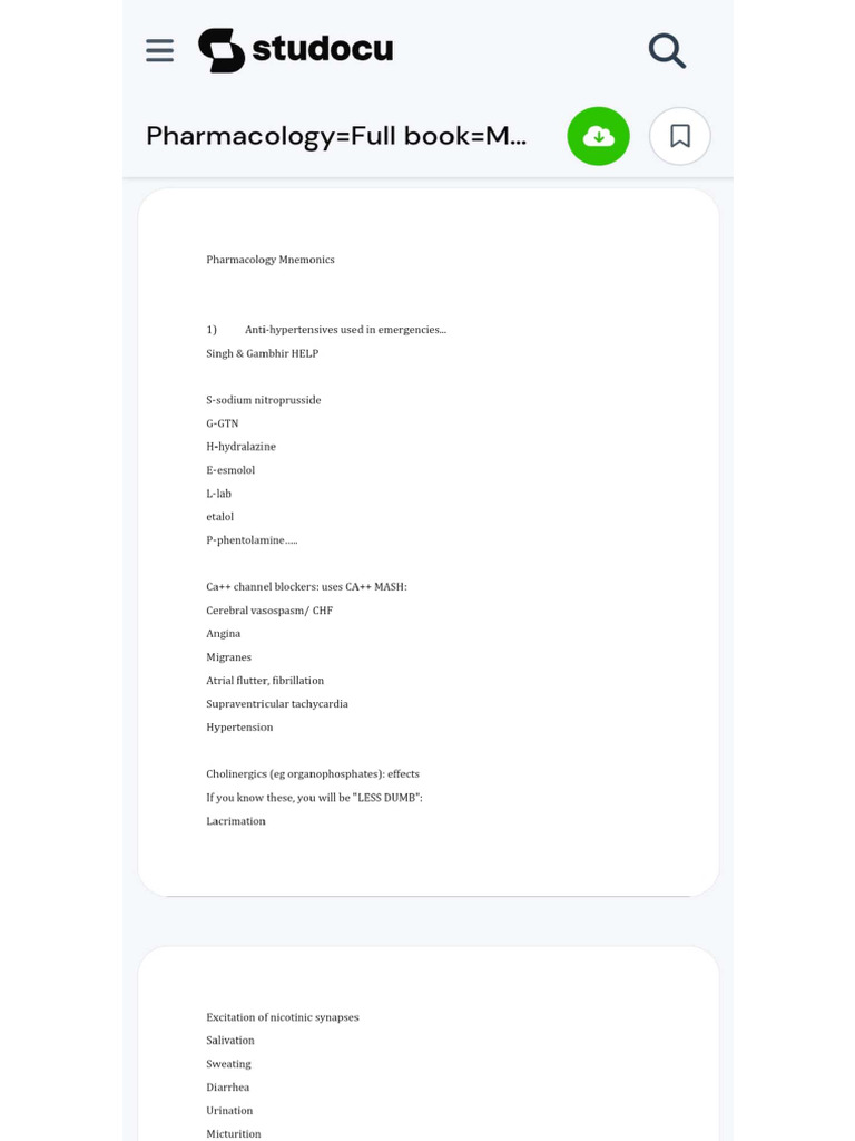 Pharma Mnemonics Deepak | PDF