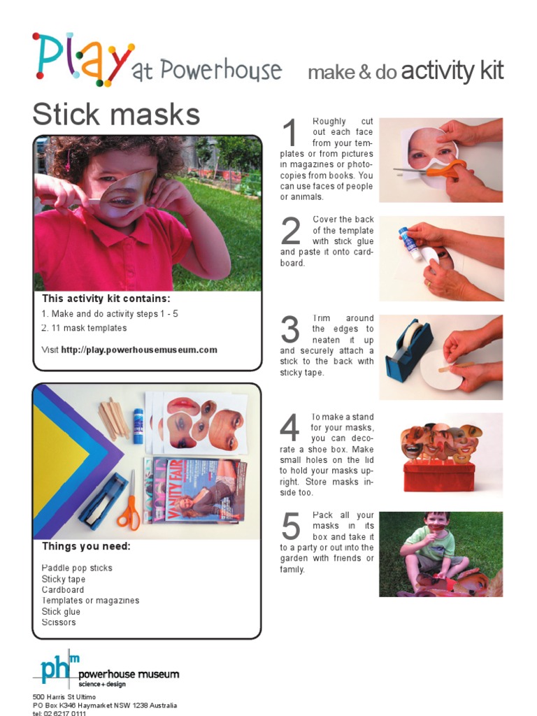 Fun Mask-Making Activity Kit Guide | PDF | Home & Garden | Art