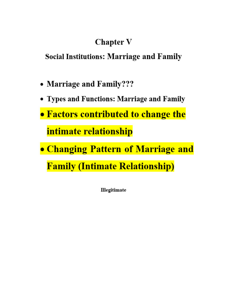 Marriage and Family Dynamics Explained | PDF | Family | Marriage