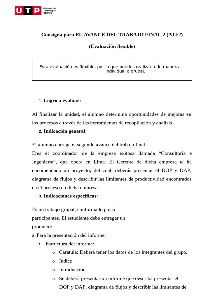 ? (AC-S15) Semana 15 - AVANCE DEL TRABAJO FINAL 2 (ATF2) - PROCESOS ...