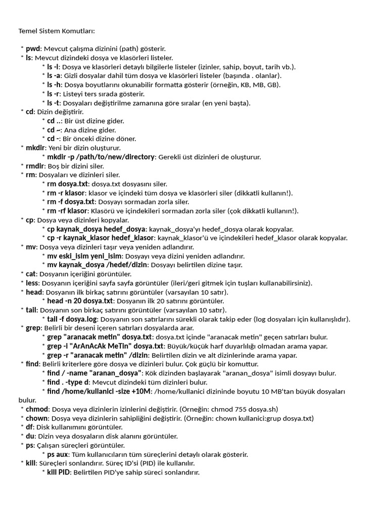 Kali Linux Komutları | PDF