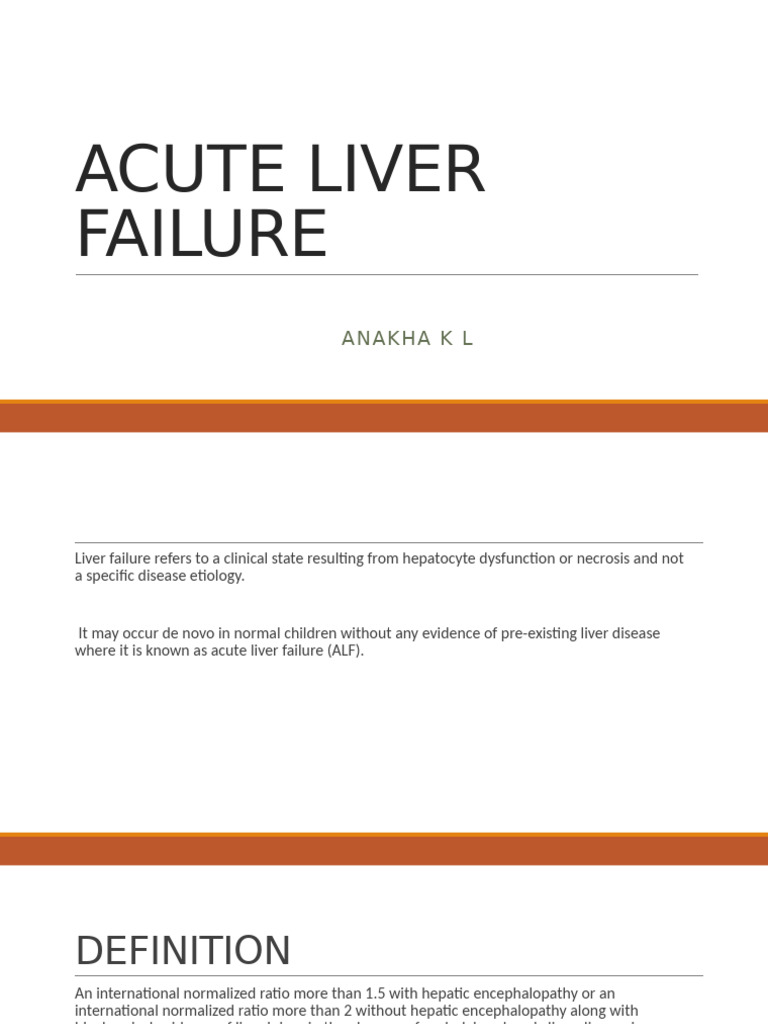 Acute Liver Failure | PDF | Blood Plasma | Liver