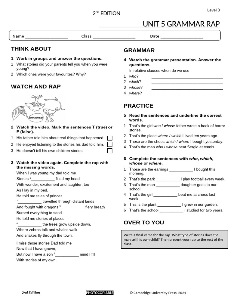 Grammar Rap Activities for Students | PDF | Fairies | Folklore