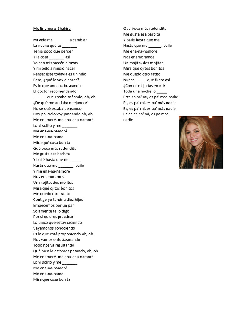 Me Enamoré Shakira | PDF