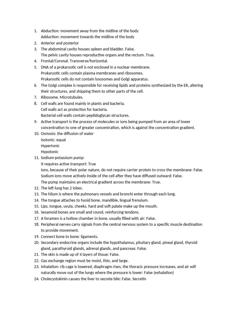 AP1 Final Exam | PDF | Bone | Cell (Biology)