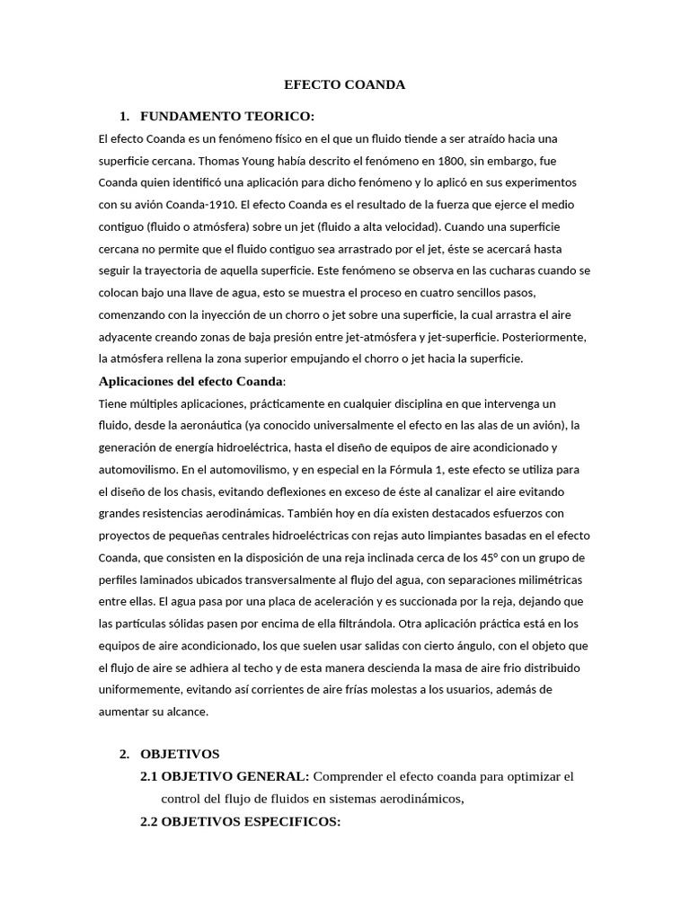EFECTO COANDA | PDF | Motor a reacción | Ingeniería mecánica