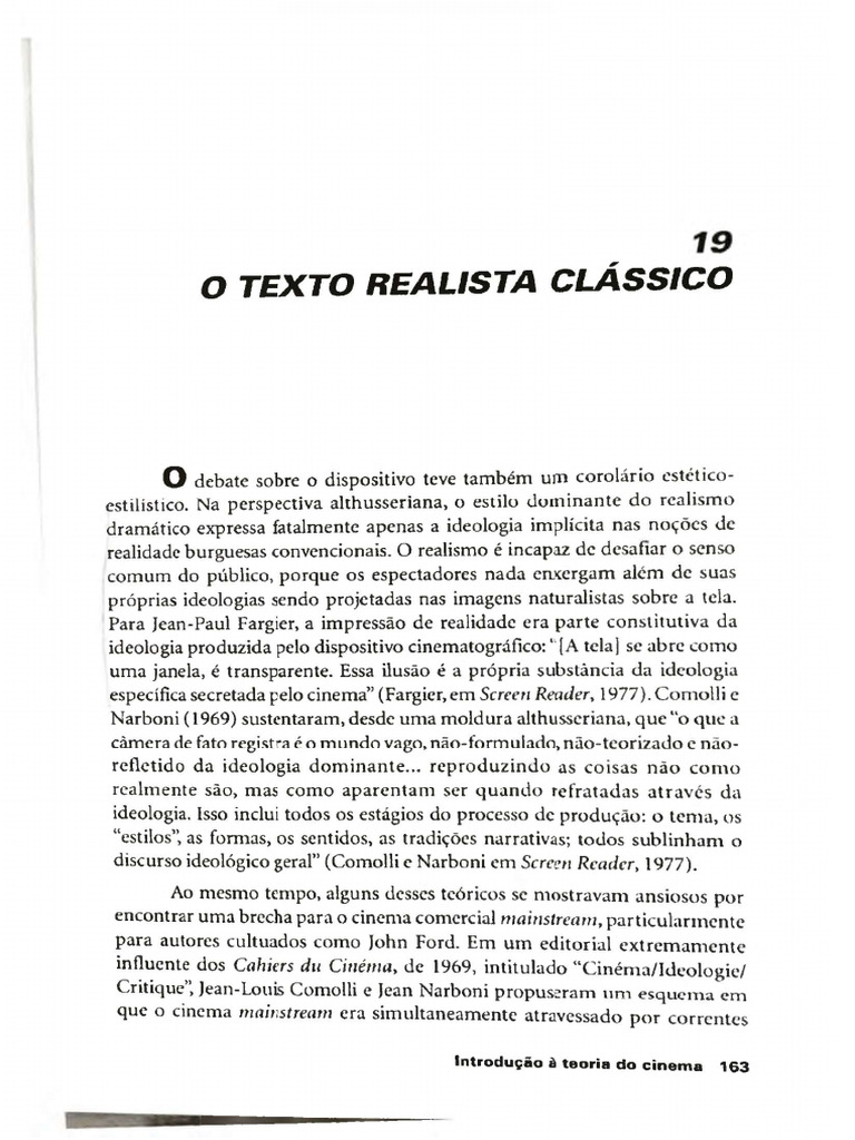O Texto Realista Clássico - Robert Stam | PDF