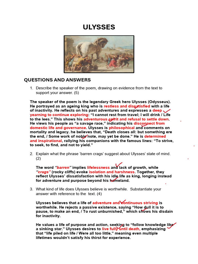 Ulysses: Analysis of Themes and Character | PDF | Odysseus