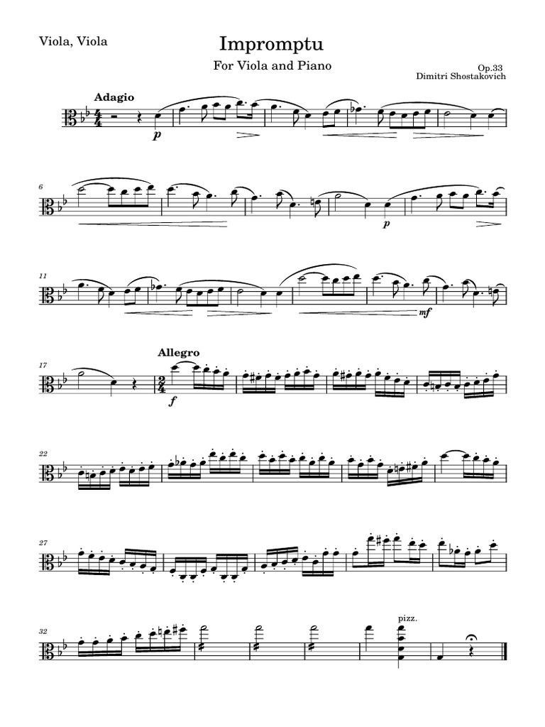 impromptu-for-viola-and-piano-op33-dmitri-shostakovich | PDF | Musical ...