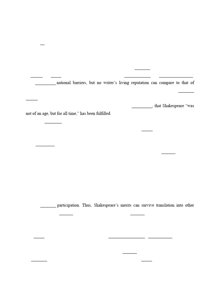 Biography of William Shakespeare Assignment II PUC | PDF | William ...