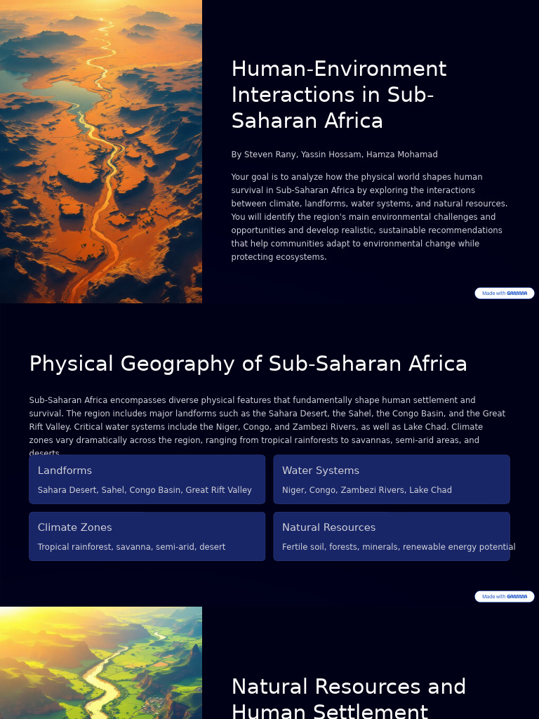 Human-Environment Dynamics in Sub-Saharan Africa | PDF | Agriculture ...