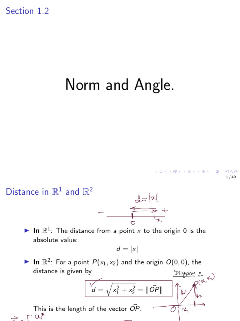 MTH141 - Week 2 - Sec 1.2 - 1.3 - Lec2 | PDF | Determinant | Norm ...