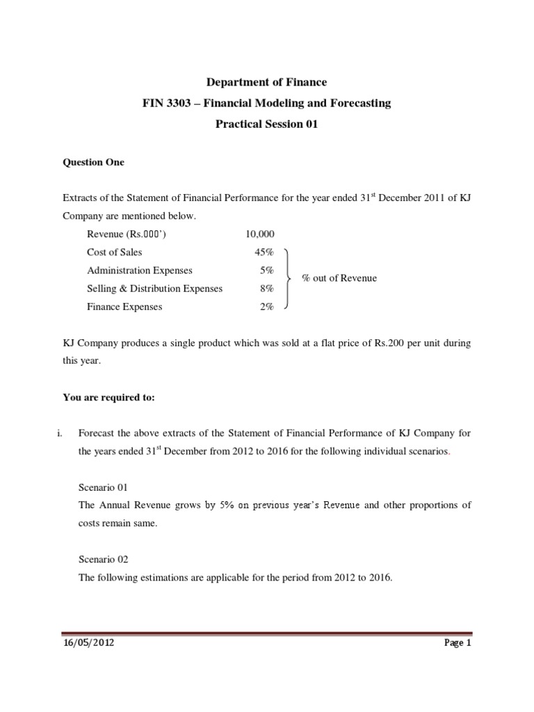 Practical Session 01 | PDF | Finance & Money Management | Technology ...