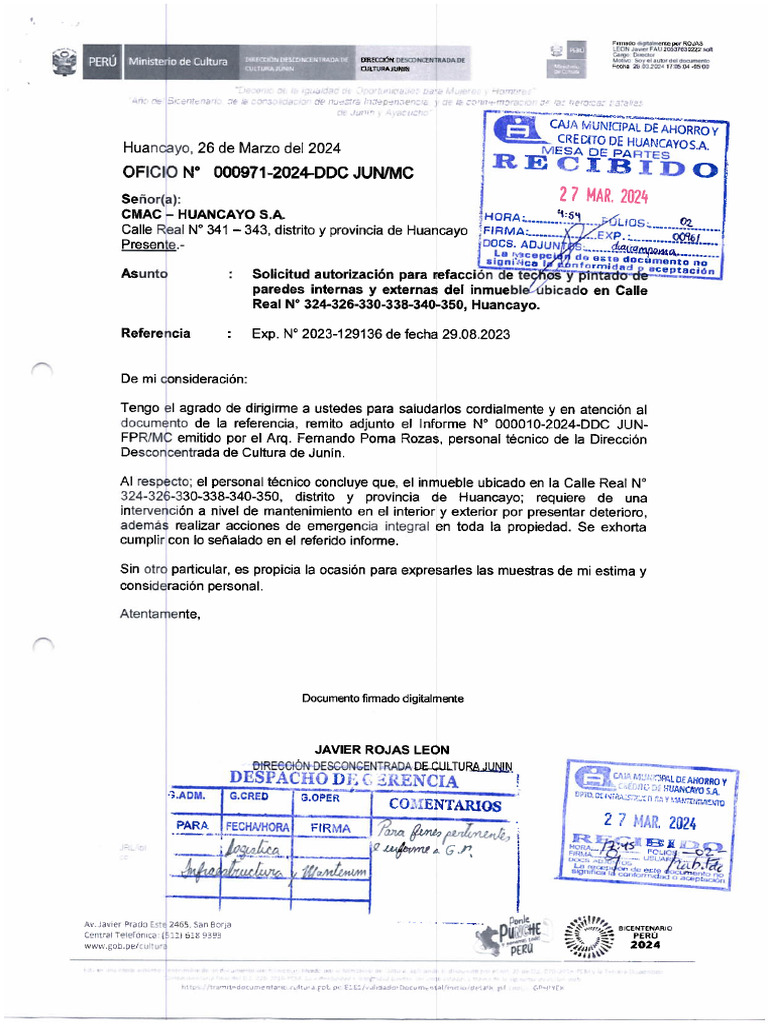 Oficio DDC - Cultura | PDF