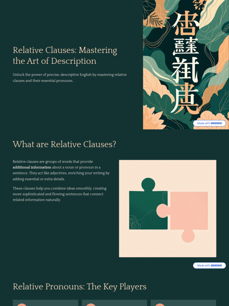 Relative Clauses For First | PDF | Pronoun | Comma