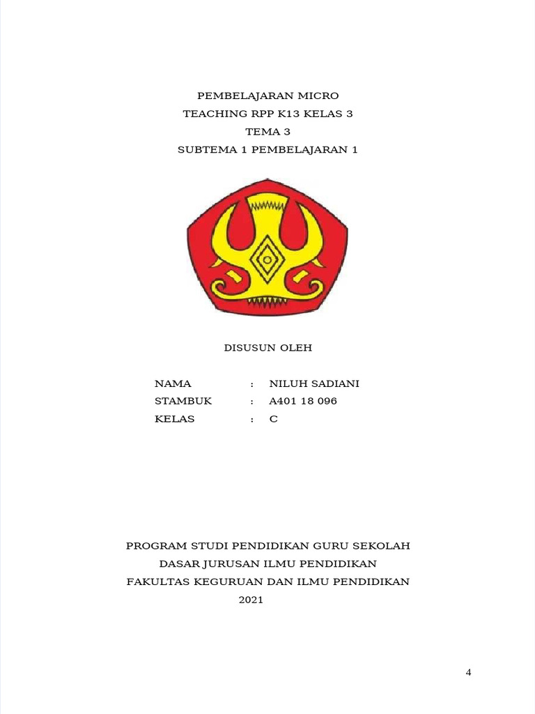 pdf-rpp-kls-3-tema-3-subtema-1-pembelajaran-1 | PDF