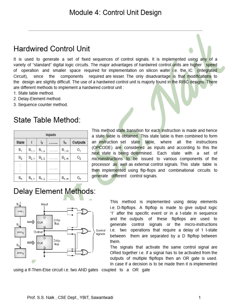 Control Unit Design | PDF | Central Processing Unit | Computer Engineering