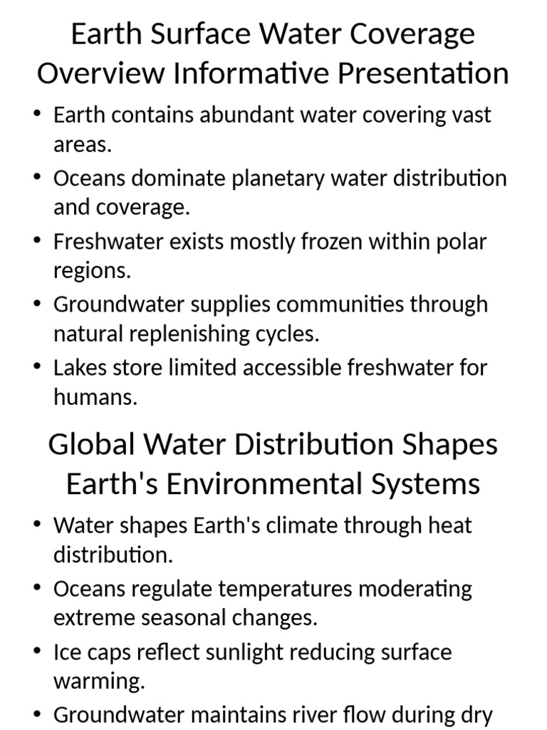 Earth Water 7x7 Slides | PDF | Water | Fresh Water