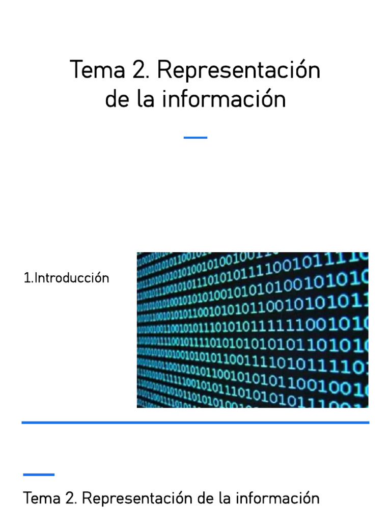 Tema 2 Representación de La Información | PDF | Compresión de datos | Poco