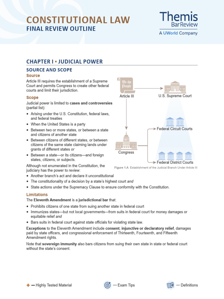 Constitutional Law: Judicial Power Overview | PDF | Standing (Law ...