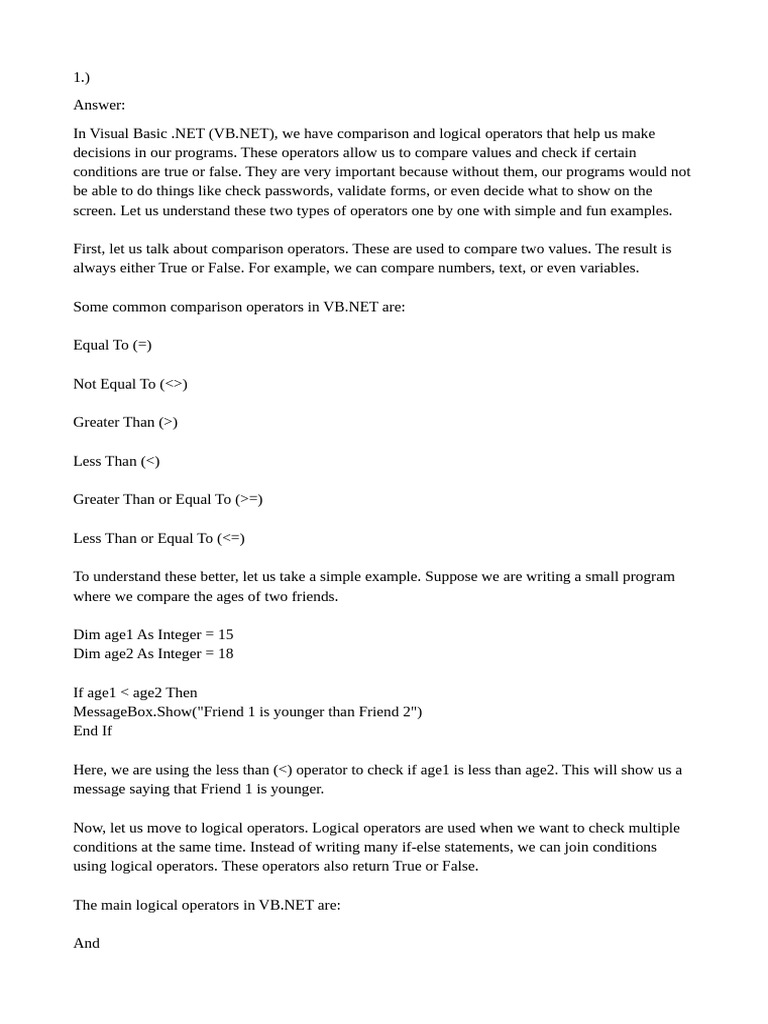 Ans DCA3102 - Visual Programming | PDF | Client–Server Model | Xml